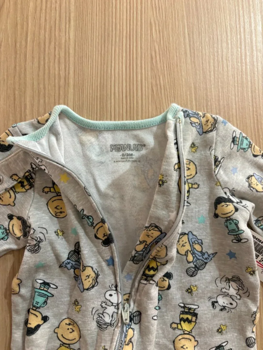 Peanuts | One Pieces | Peanuts Footed Sleeper 3 Months Zip Front Long ...